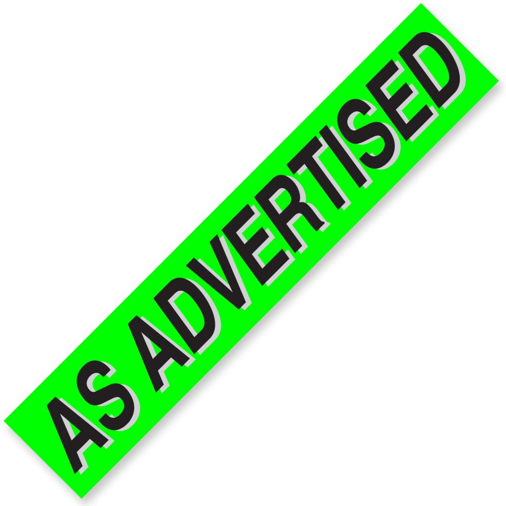 DS-221A10 - AS ADVERTISED Windshield Slogan Signs - DS-221A10