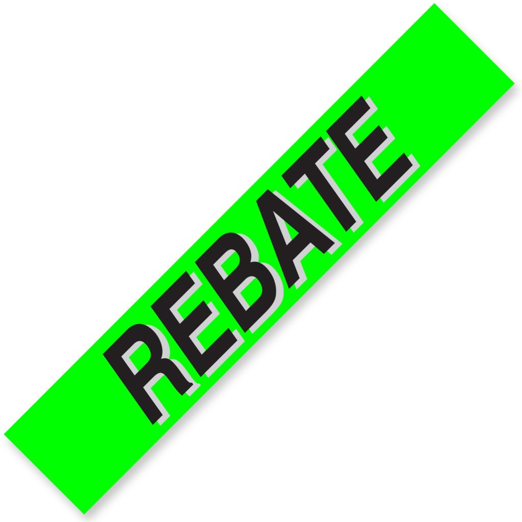 DS-221R1 - REBATE Windshield Slogan Signs - DS-221R1