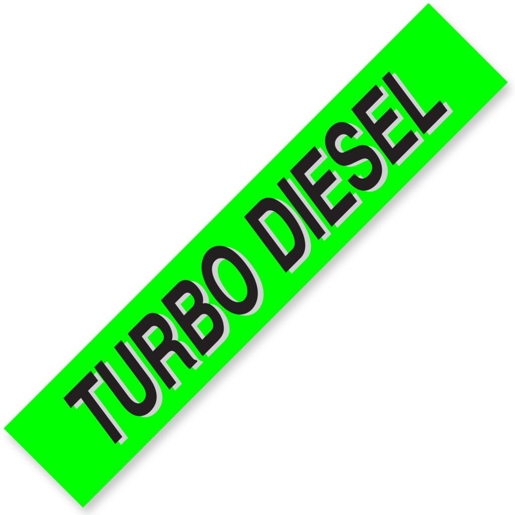 DS-221T4 - TURBO DIESEL Windshield Slogan Signs - DS-221T4
