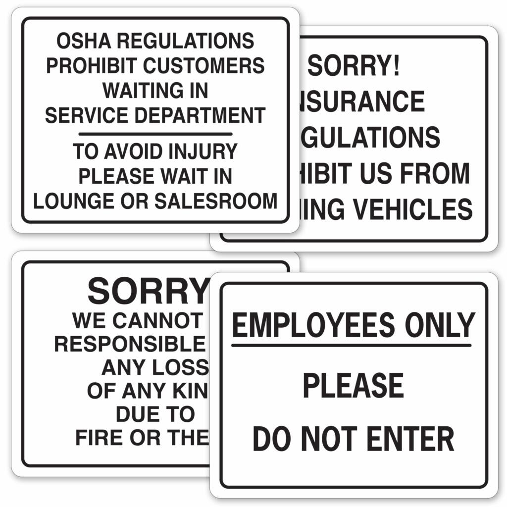 Plastic Signs - Dealers Supply Company