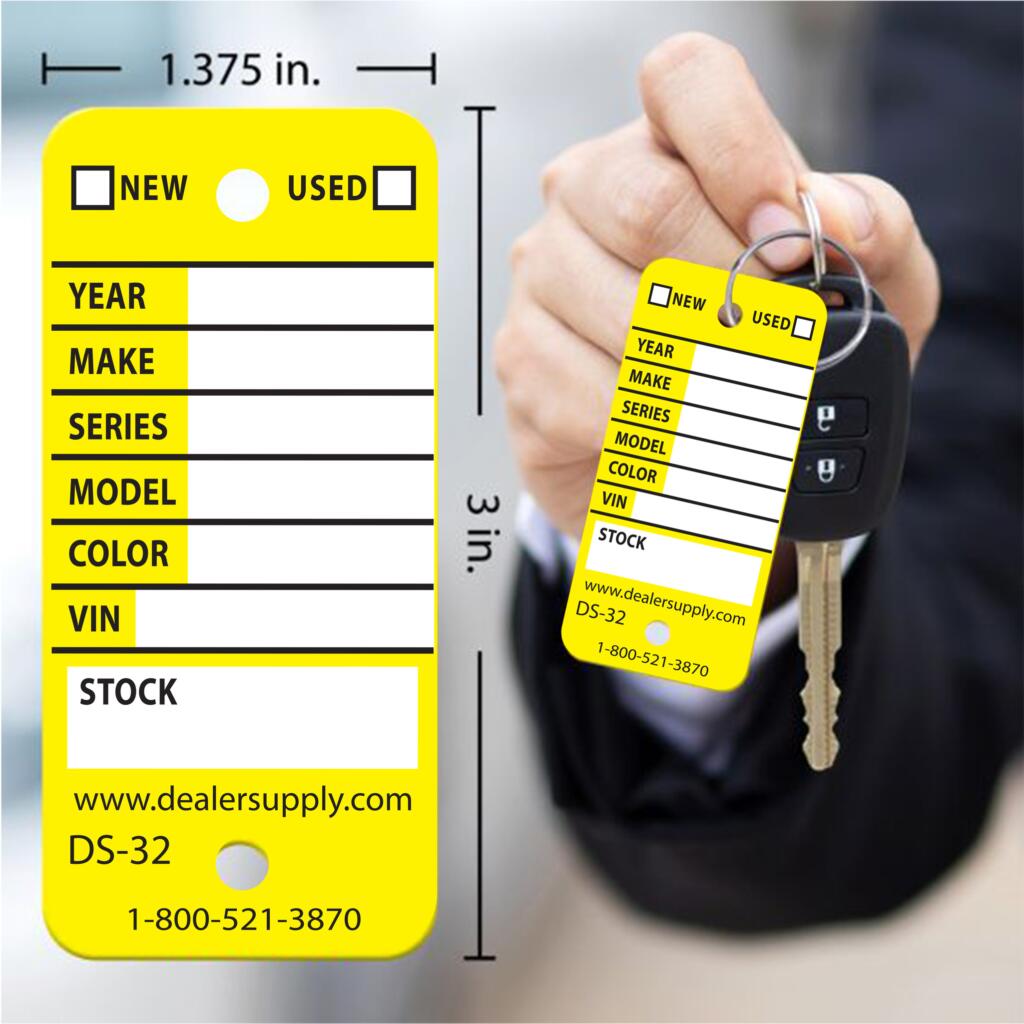 DS-32 Rigid Vinyl Weatherproof Key Tags - DS-32