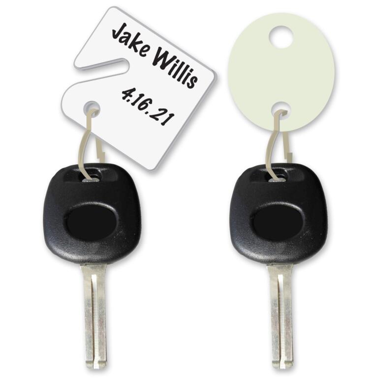Slotted Hook and Oval Key Tags - Dealers Supply Company