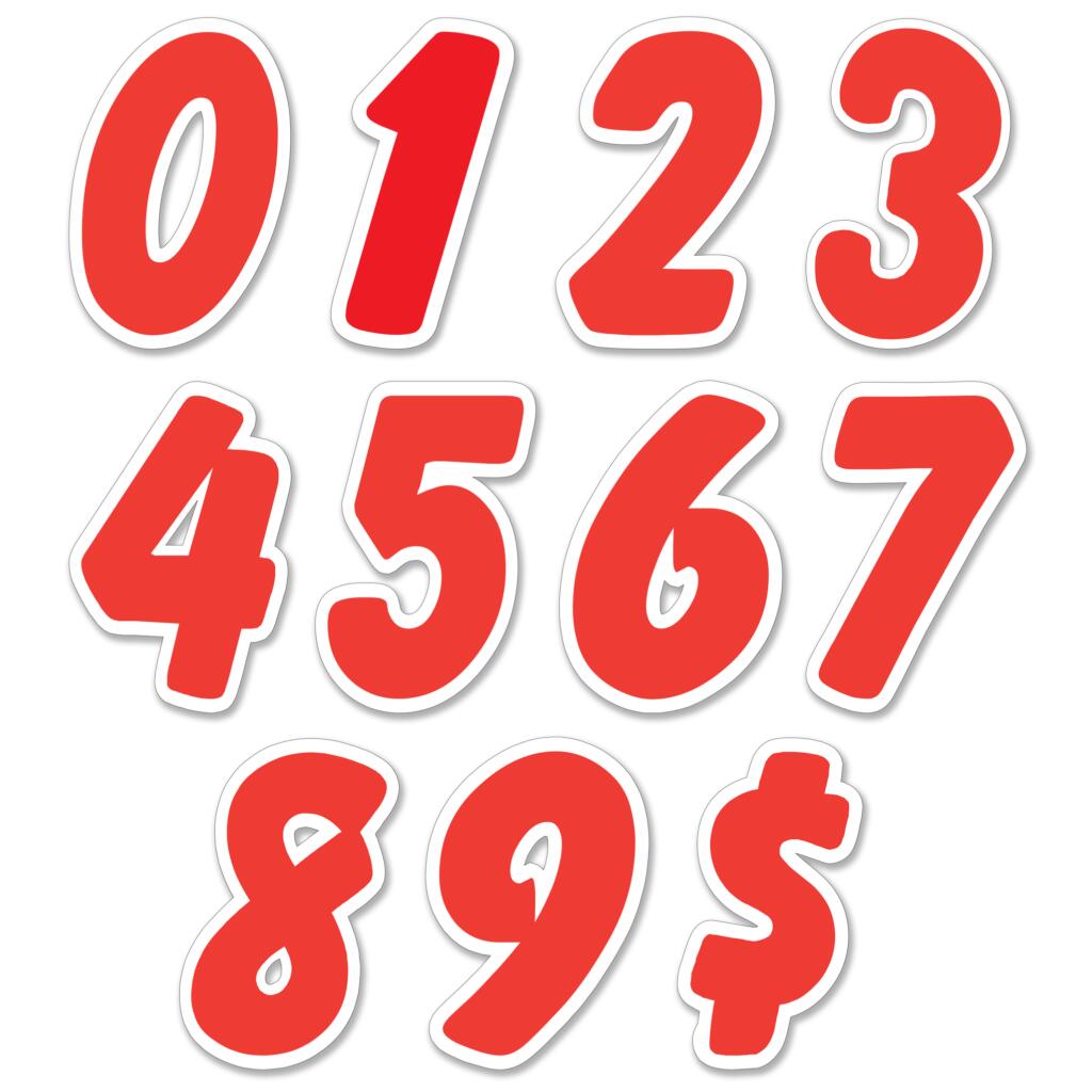 DS-558 Windshield Die-Cut Numbers