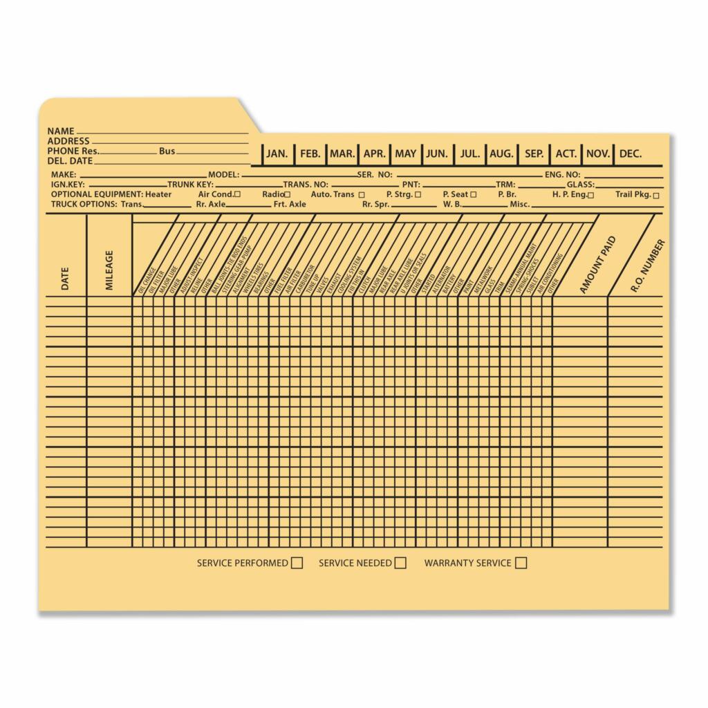 DS-577 Service Record File Folders - DS-577