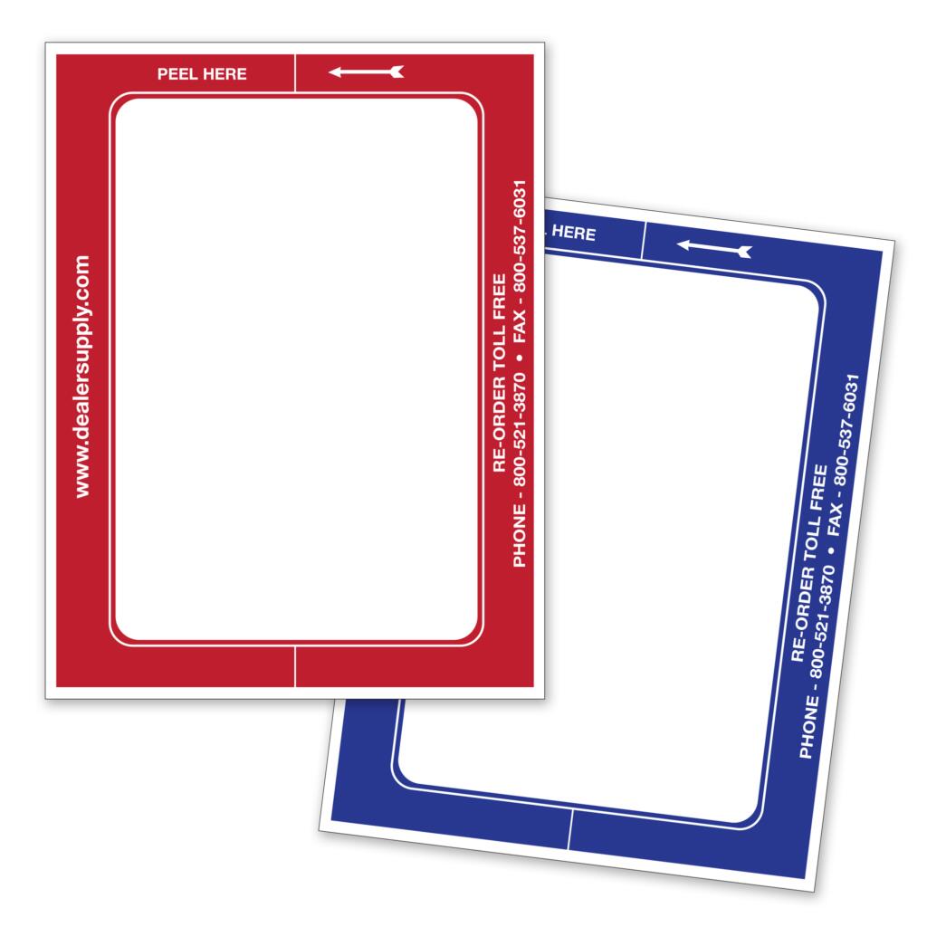 Clear Vinyl Back Standard Copy Stickers