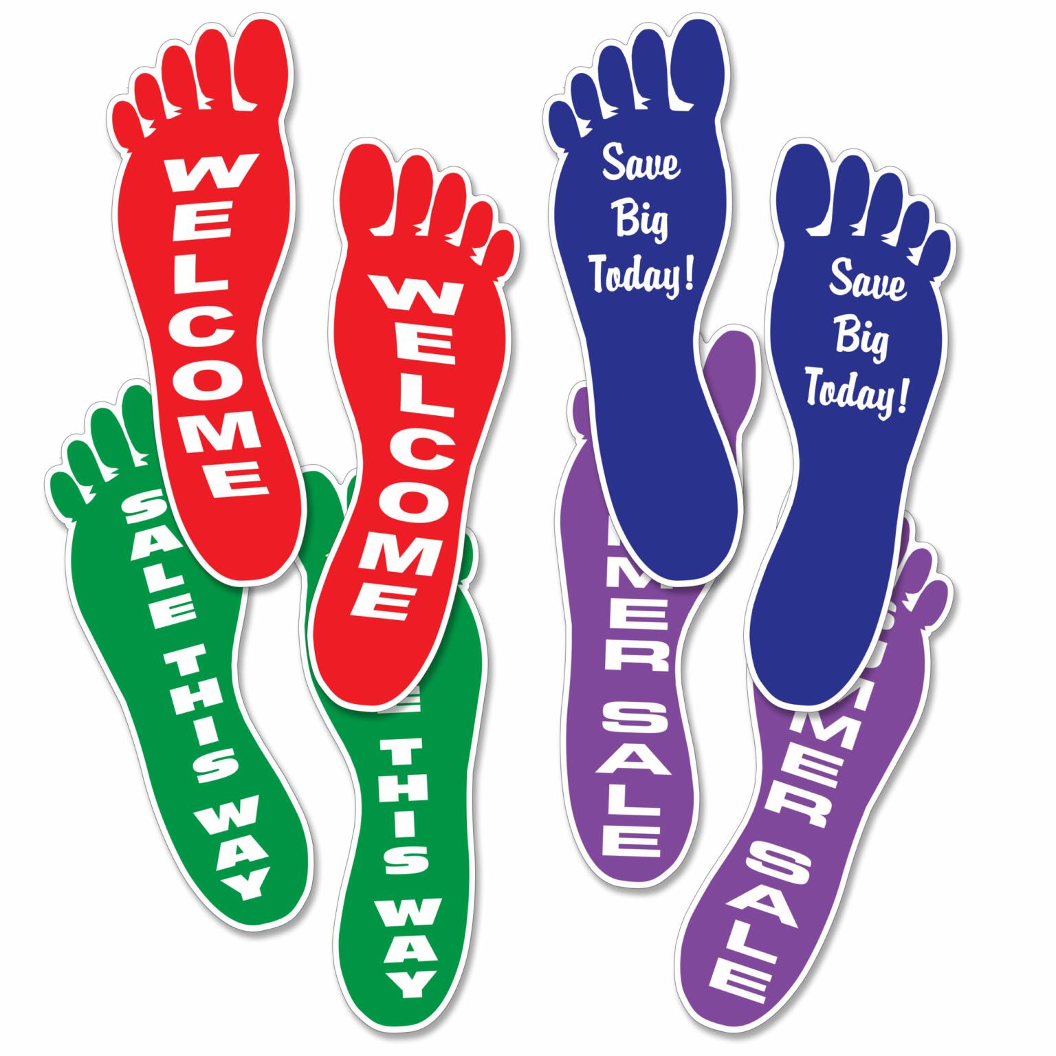 DS-905 Floor Decals - Footprint Shape - DS-905