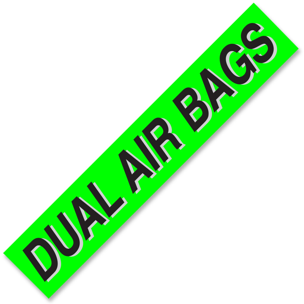 DS-221D8 - DUAL AIR BAGS Windshield Slogan Signs - DS-221D8
