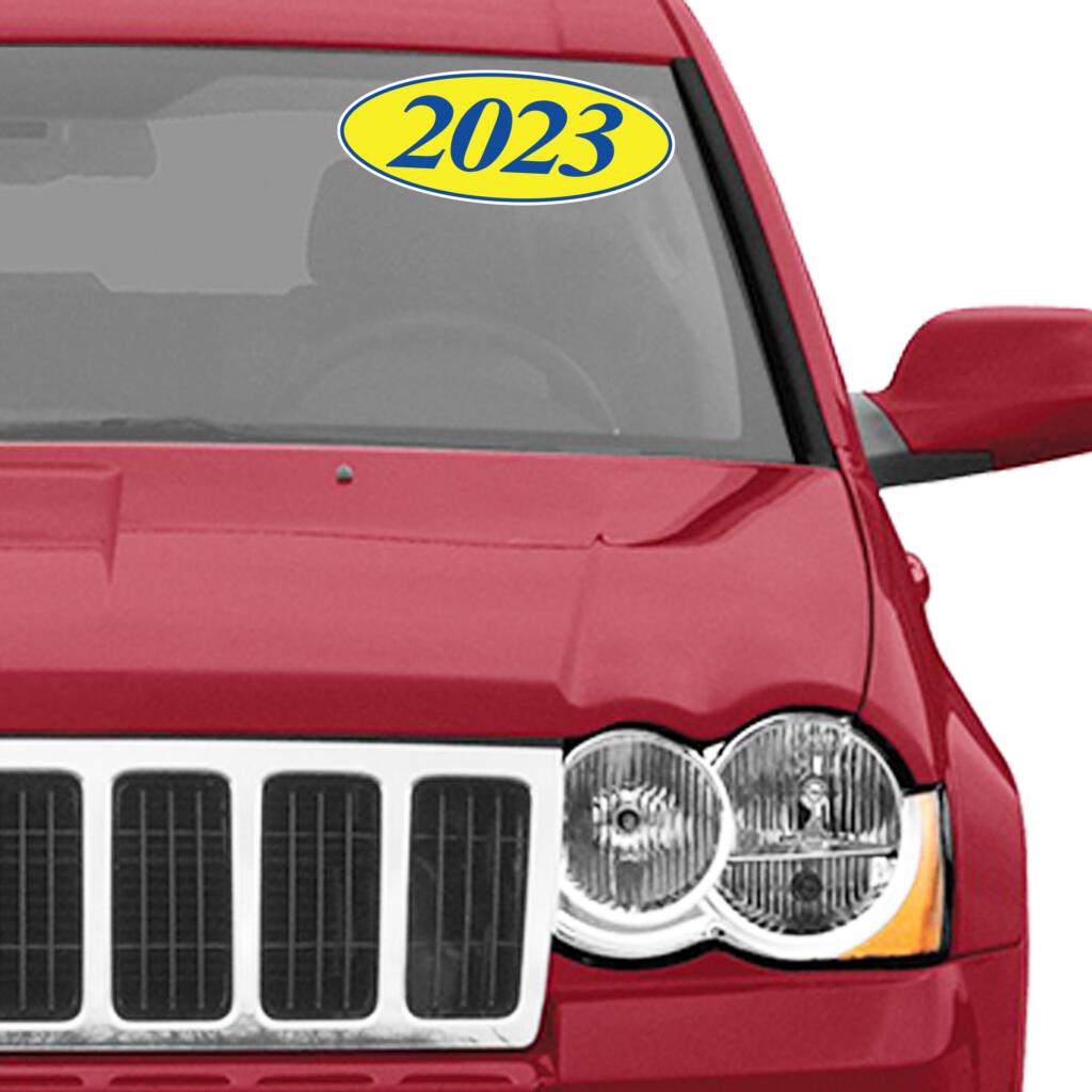 Oval Yearly Stickers - Dealers Supply Company