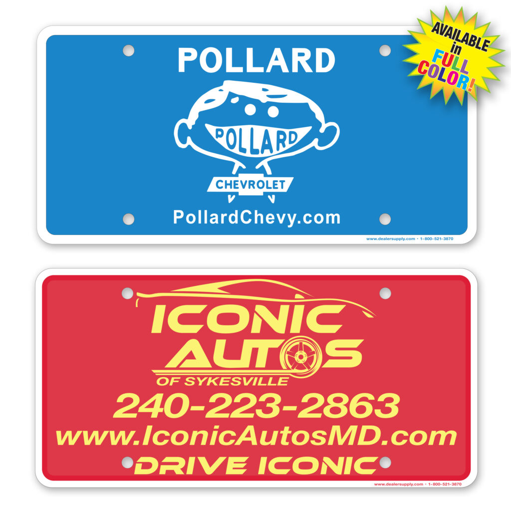 License Plate Billboards (Cardboard)