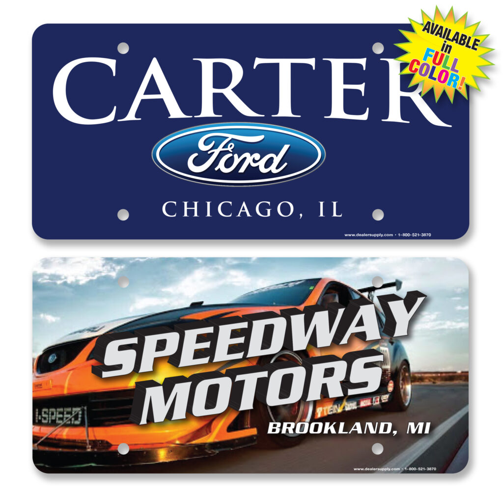 License Plate Billboards (Full Color)