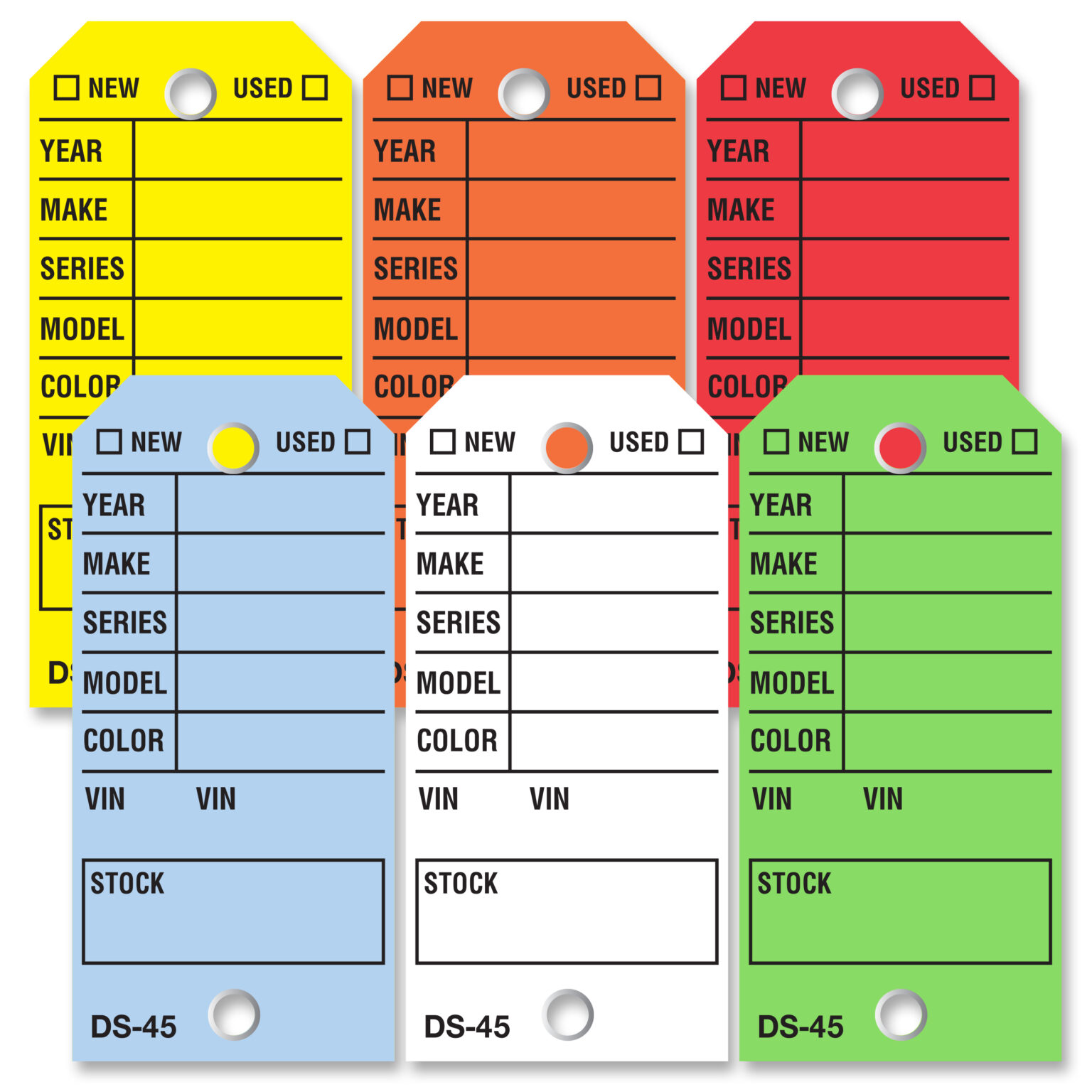 Vehicle Stock Key Tags - Dealers Supply Company
