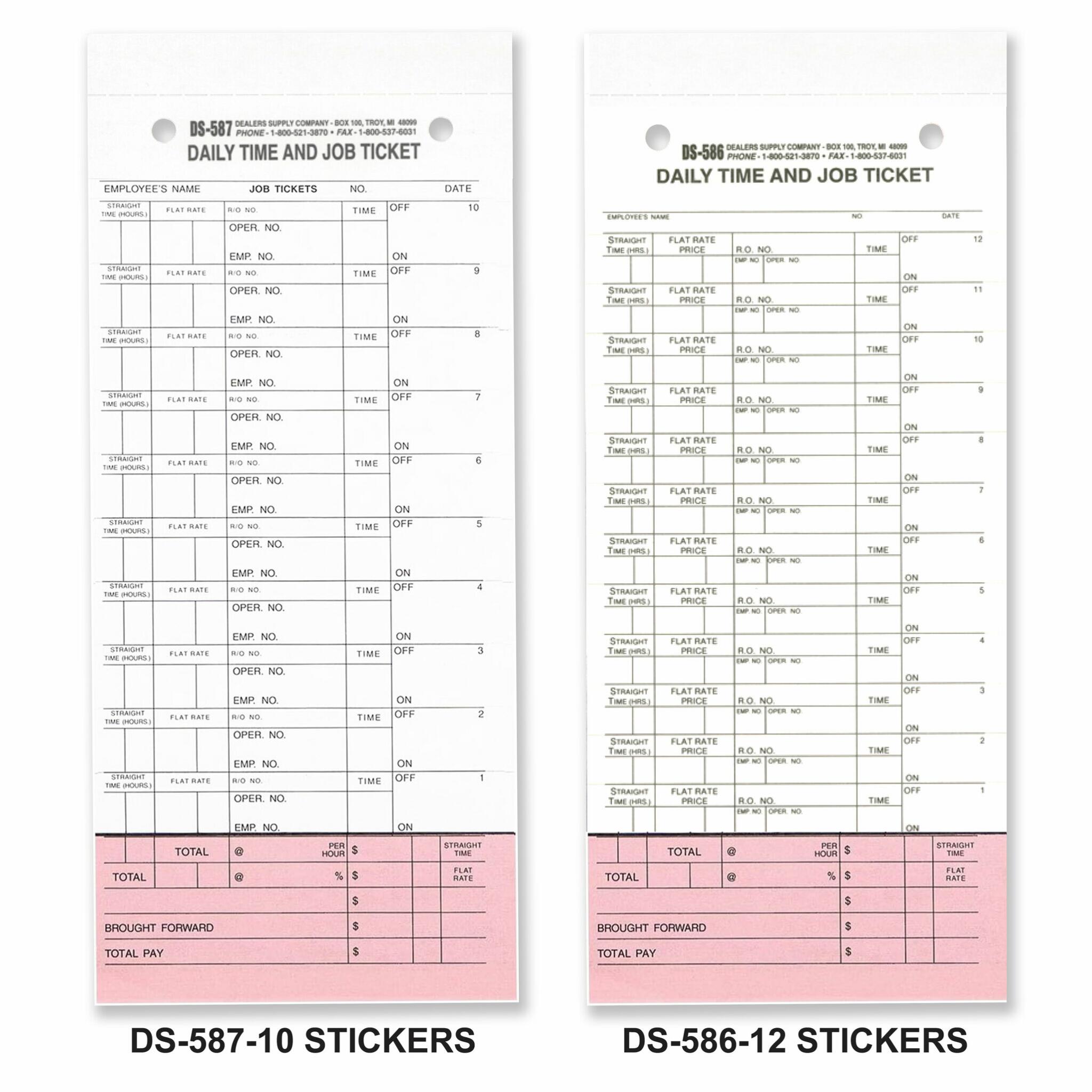Daily Time and Job Tickets (Peel-N-Stik Style)86