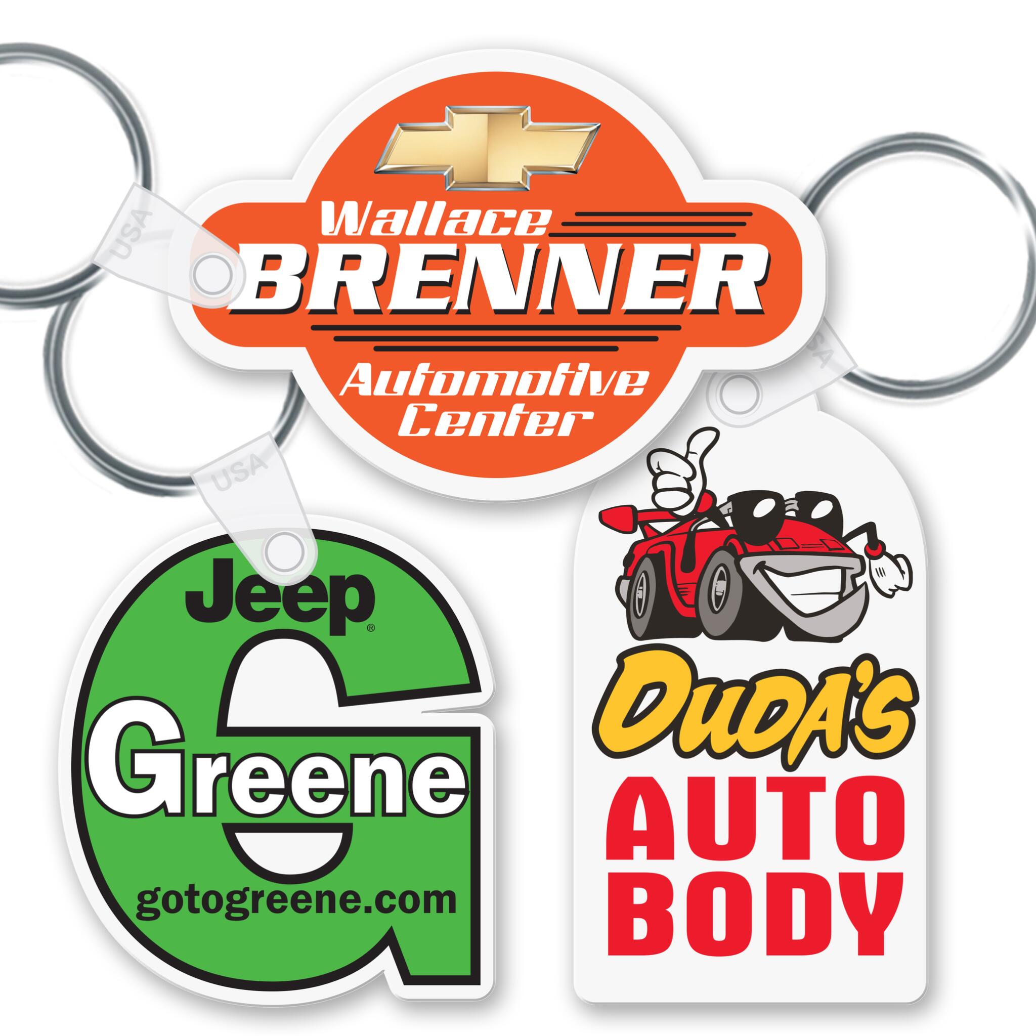 DS-89D-1 Custom Shape Soft Touch Key Fobs-Digital Imprint-1 Side - DS-89D-1