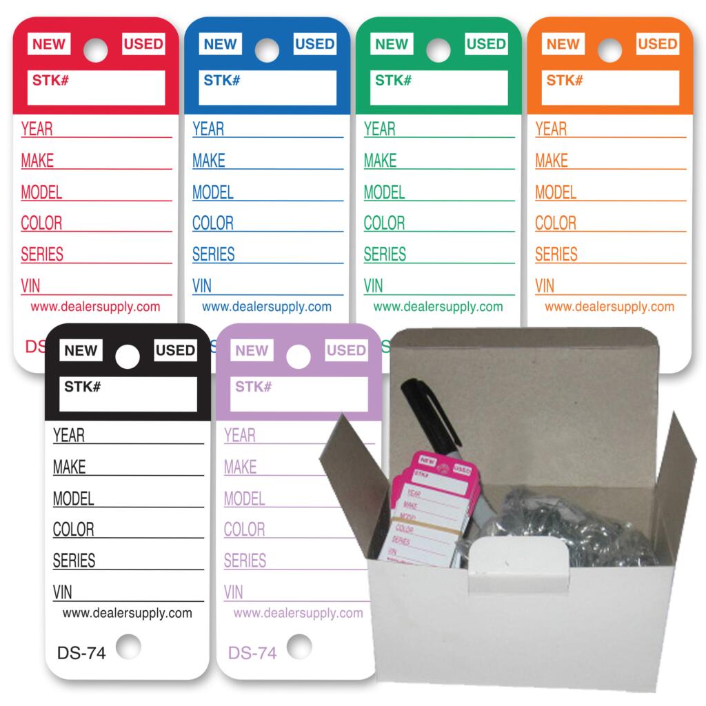 DS-74 Top-Stripe RigidRound Key Tags