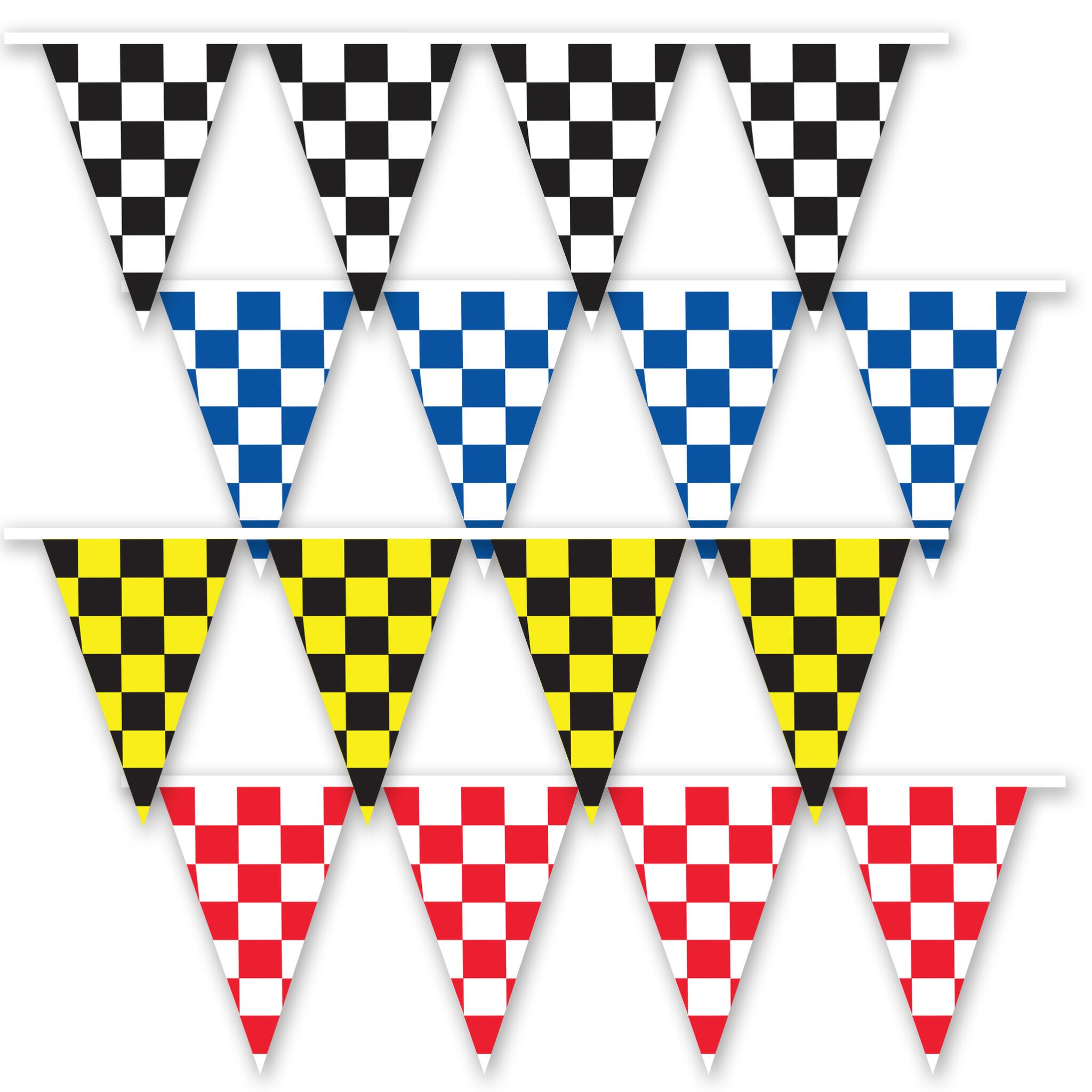 DS-893-Checkered Flag Pennants-Triangle Shape