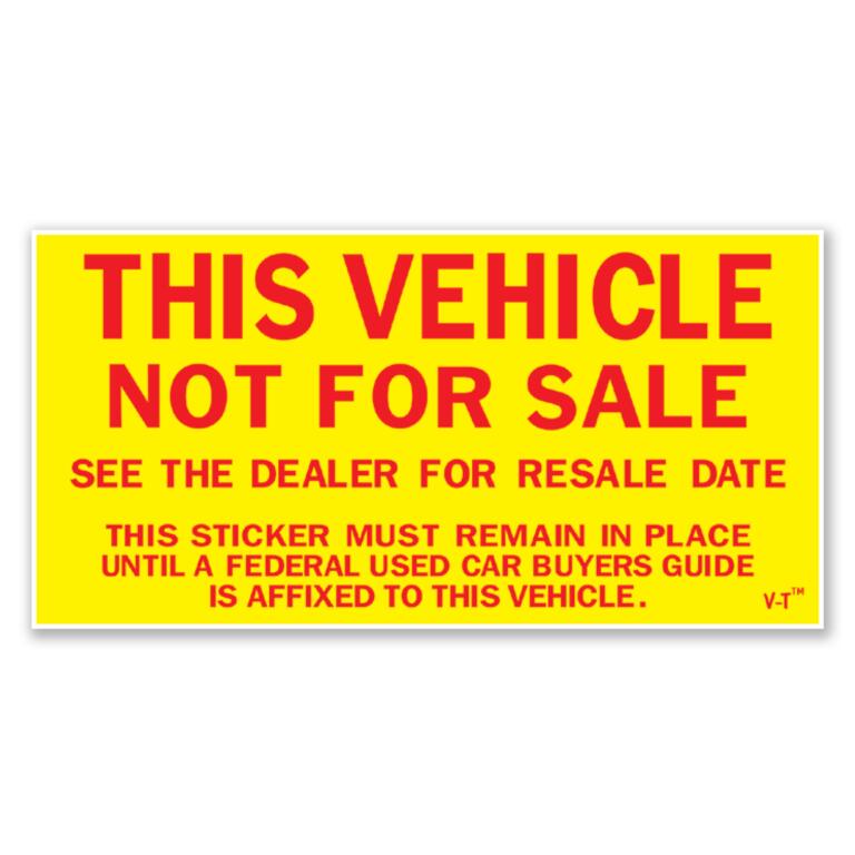 DS-83H Not for Sale Stickers