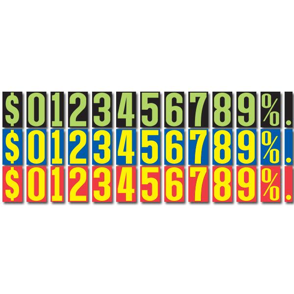 Vehicle Number Stickers - 9½” (DS-228) - Dealers Supply Company