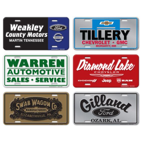 License Plate Billboards (Embossed Aluminum)