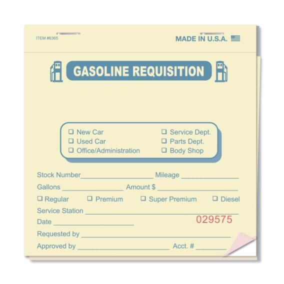 Fuel Requisition Books - Dealers Supply Company