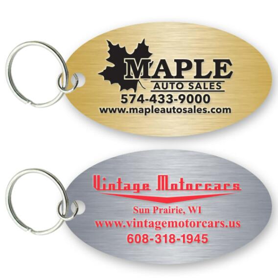 Die Stamped Aluminum Key Fobs (Oval)