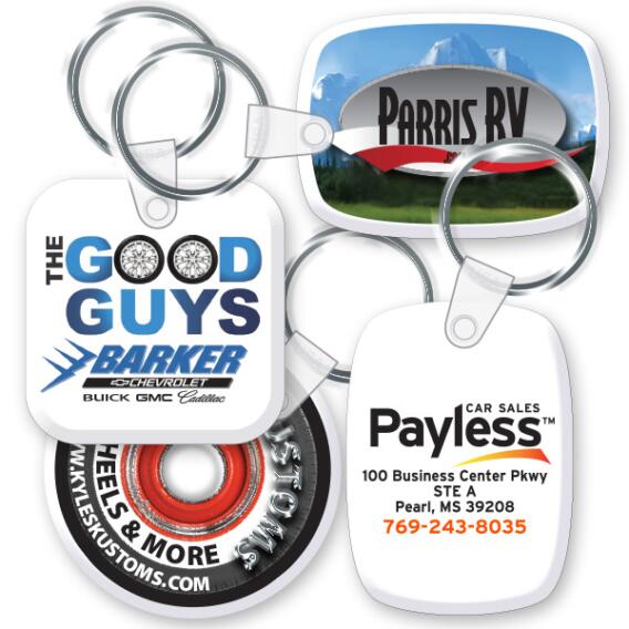 Soft Touch Key Fobs (Digital Imprint) (4 Shapes)