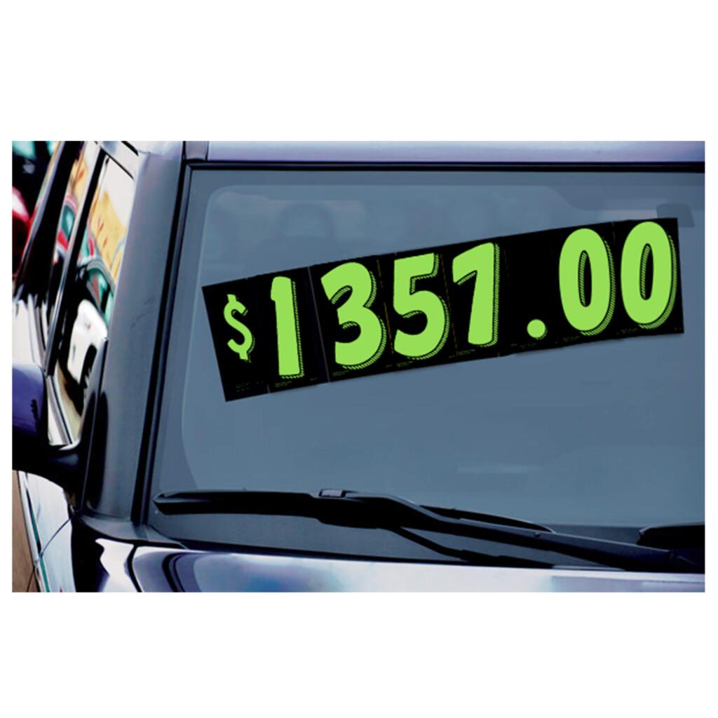 DS-227 Vehicle Windshield Number Stickers - DS-227