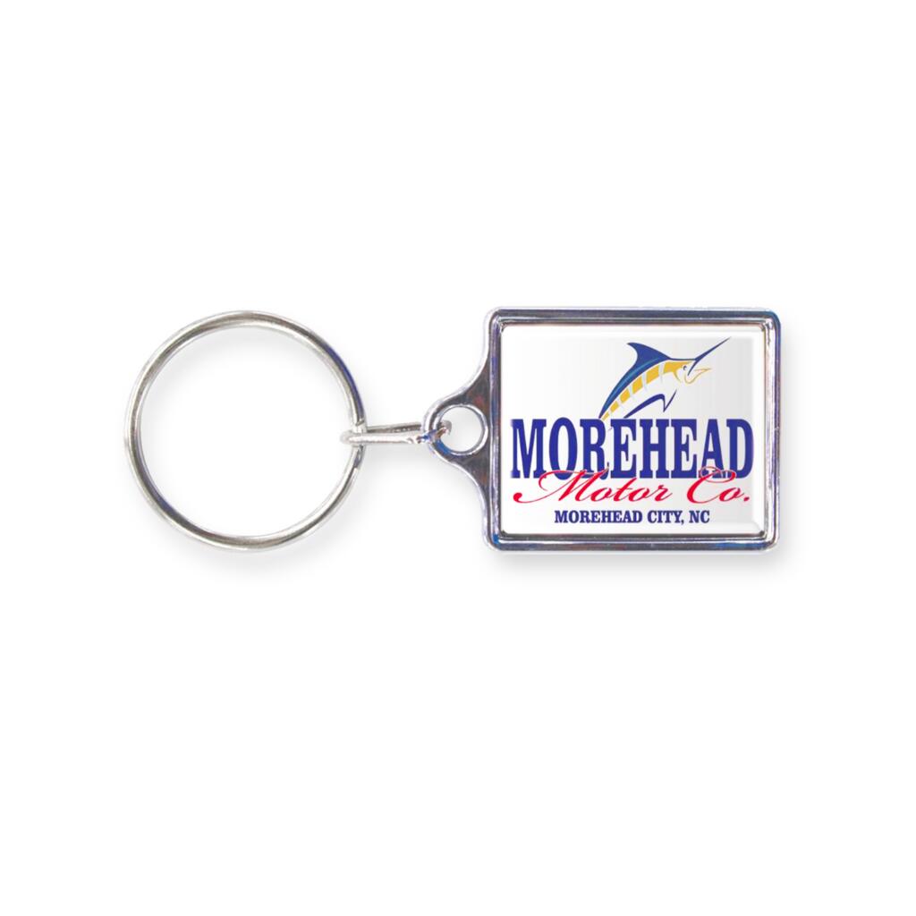 Domed Chrome Plated Key Fobs (Oblong)