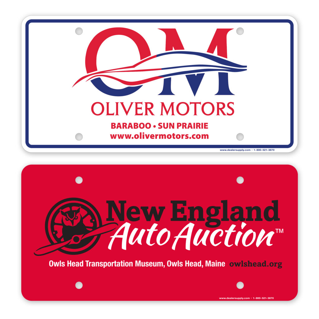 License Plate Billboards (Plastic)