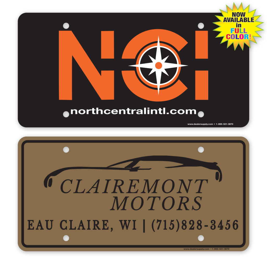 License Plate Billboards (Plastic)