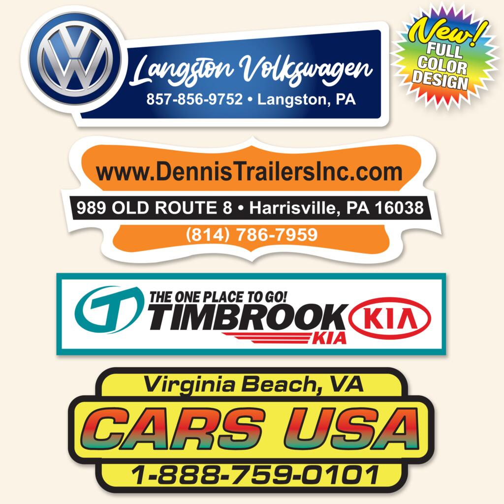 Die-Cut Shape Decals (White Vinyl)
